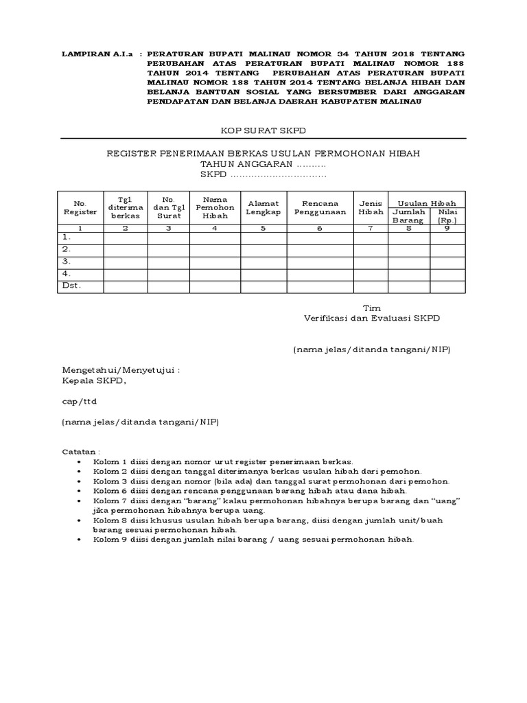 Nomor 34 Lampiran Perbub | PDF