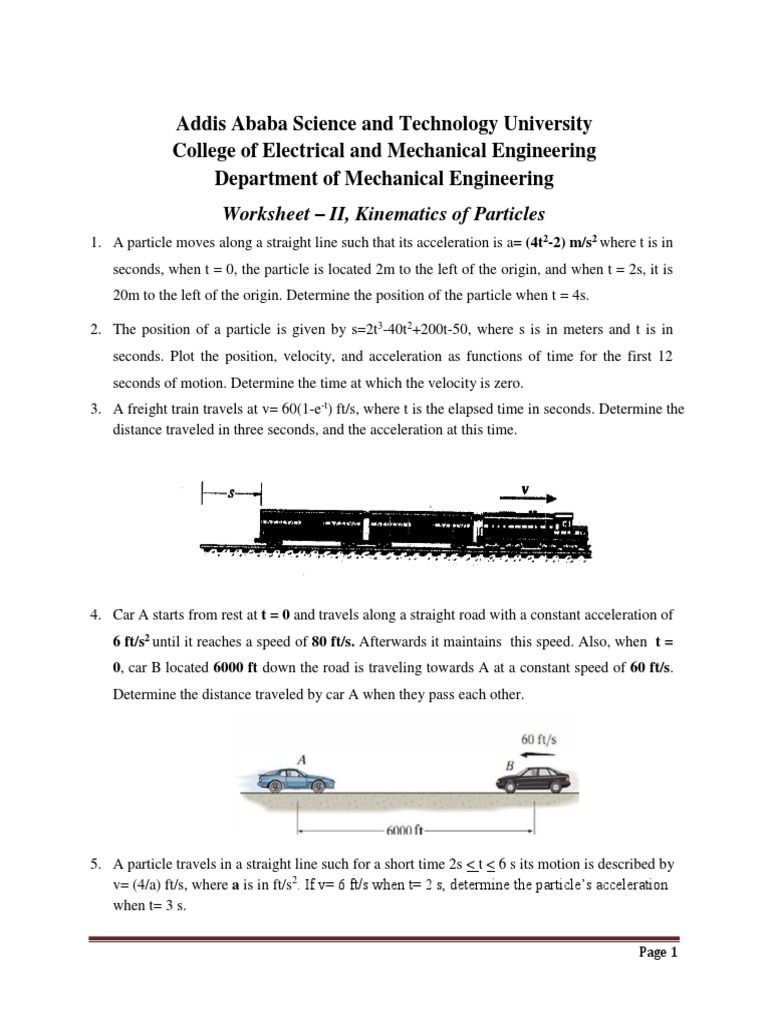 Chapter 2 - Worksheet | PDF | Acceleration | Velocity