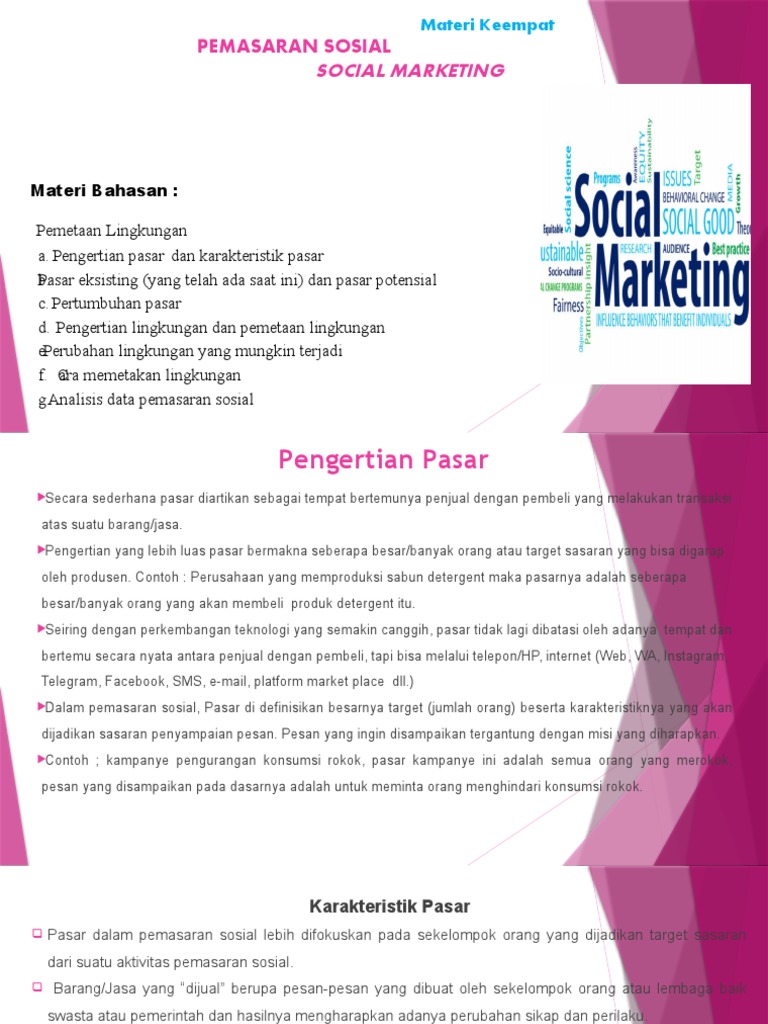 Perk 6 Materi Pemasaran Sosial | PDF | Bisnis | Ilmu Sosial