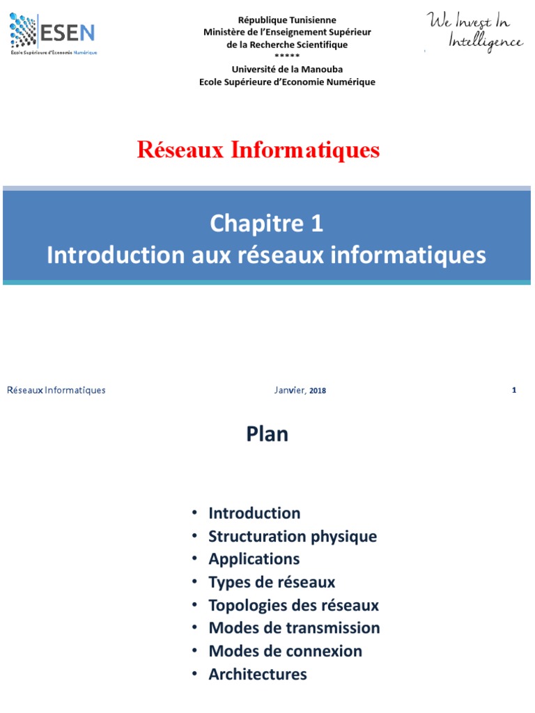 Cliquez Pour Modifier Le Style Du Titre Chapitre 1 Introduction Aux Réseaux Informatiques ...