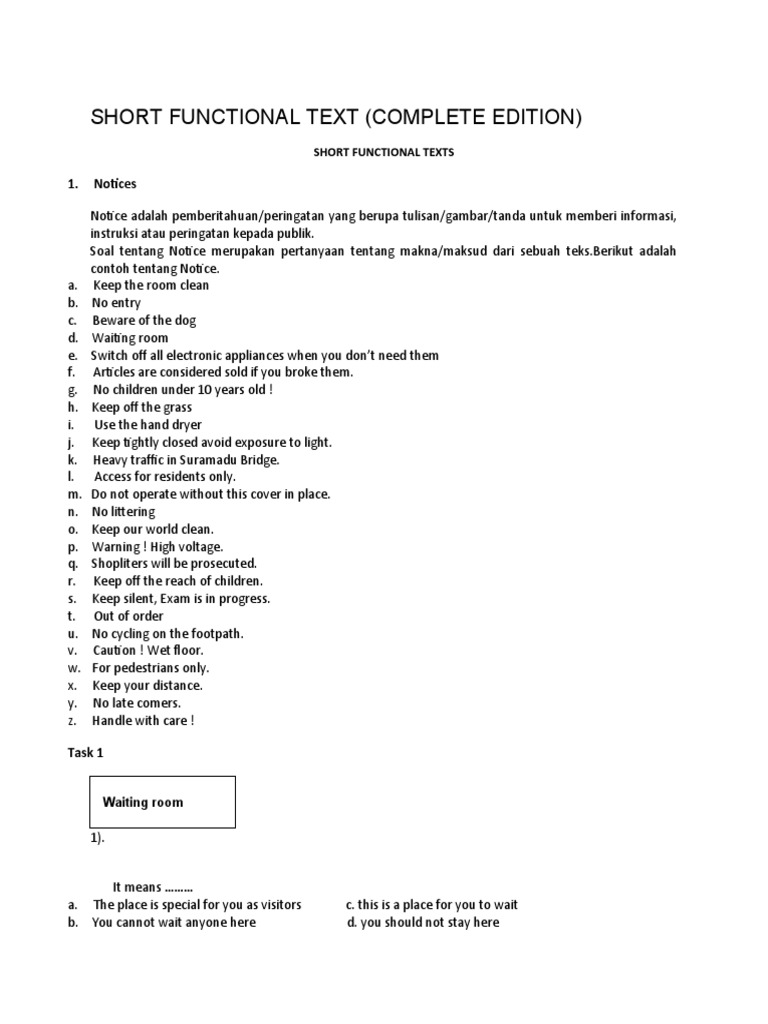 SHORT FUNCTIONAL TEXT | PDF | Circus | Singapore