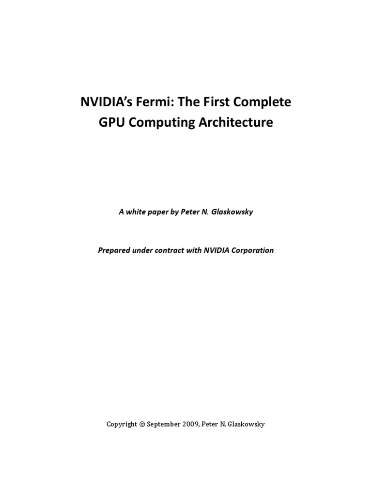 P.glaskowsky NVIDIA's Fermi-The First Complete GPU Architecture | PDF