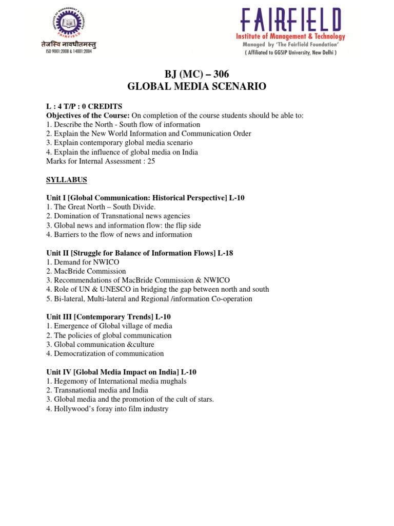 Global Media Influence on Developing Nations | PDF | News | Communication
