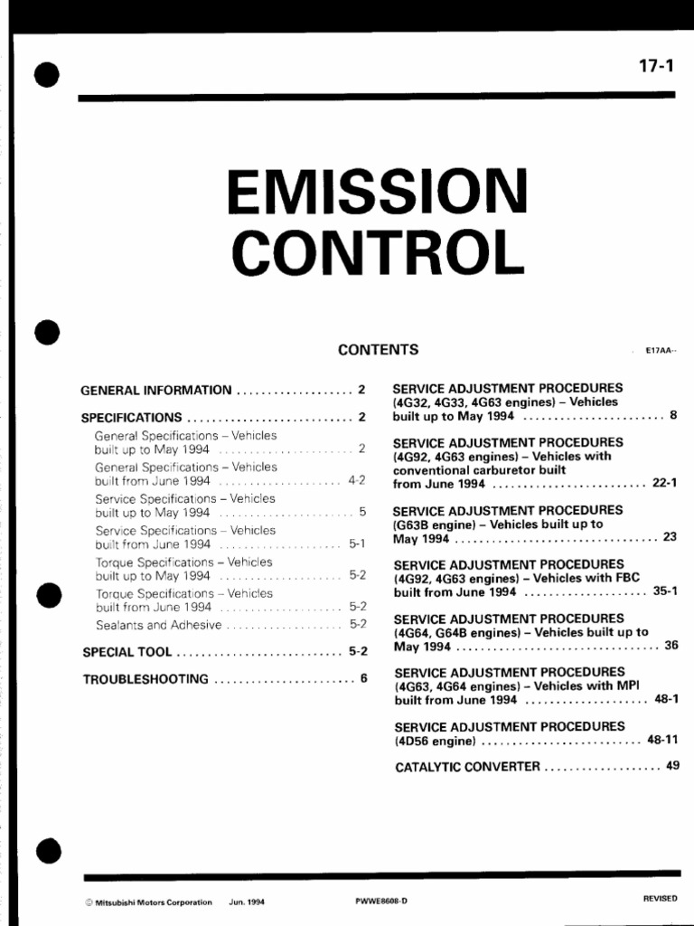 17 Emission Control | PDF | Exhaust Gas | Engine Technology