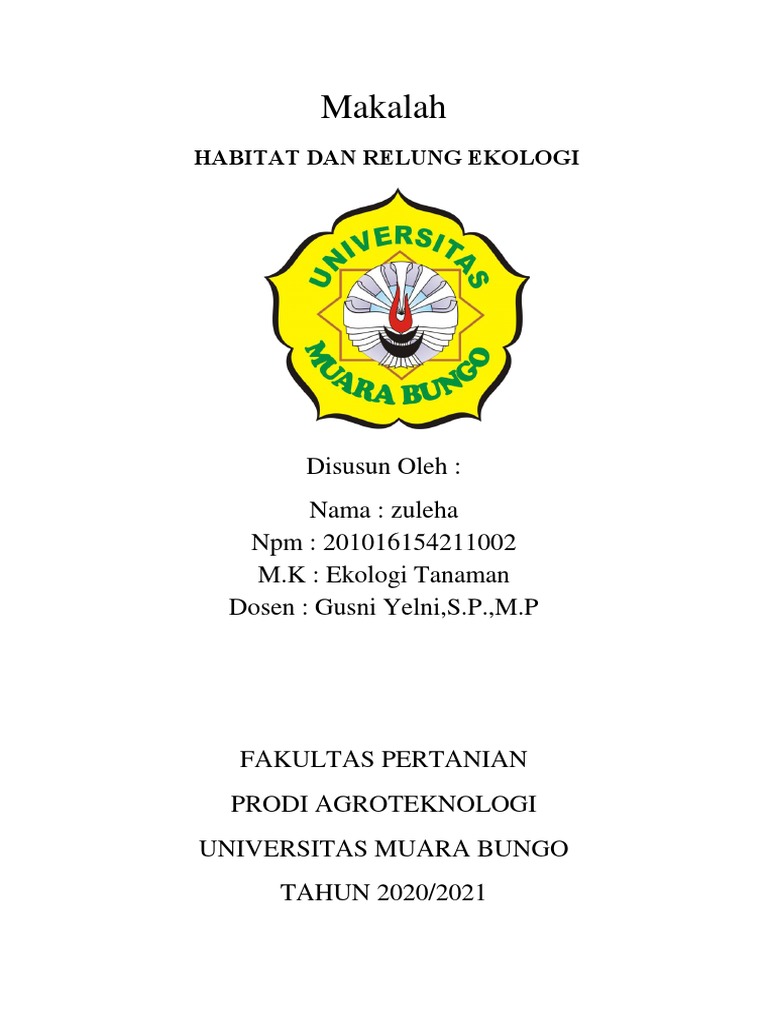 Habitat dan Relung Ekologi Organisme | PDF