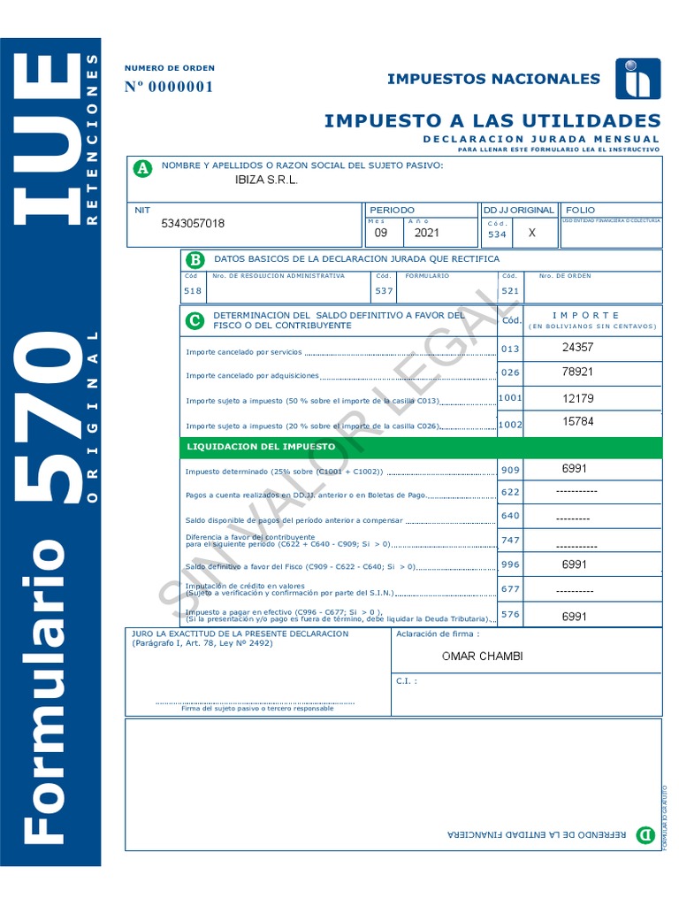 Form 570 | PDF | Impuestos | Mercado (economía)