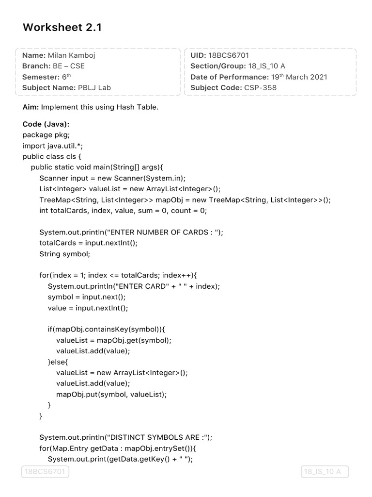 Pblj Lab Worksheet 2 1 Pdf Software Engineering Programming Paradigms