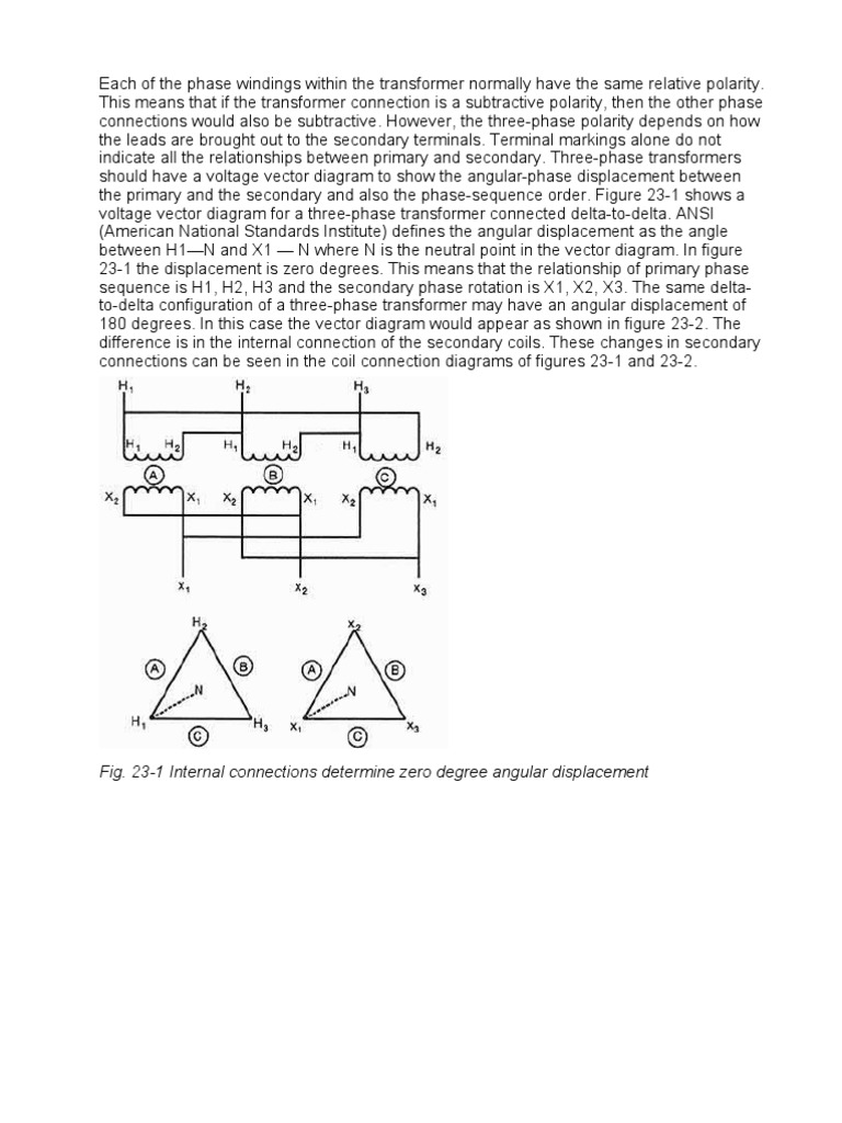 Fig. 23-1 Internal Connections Determine Zero Degree Angular ...