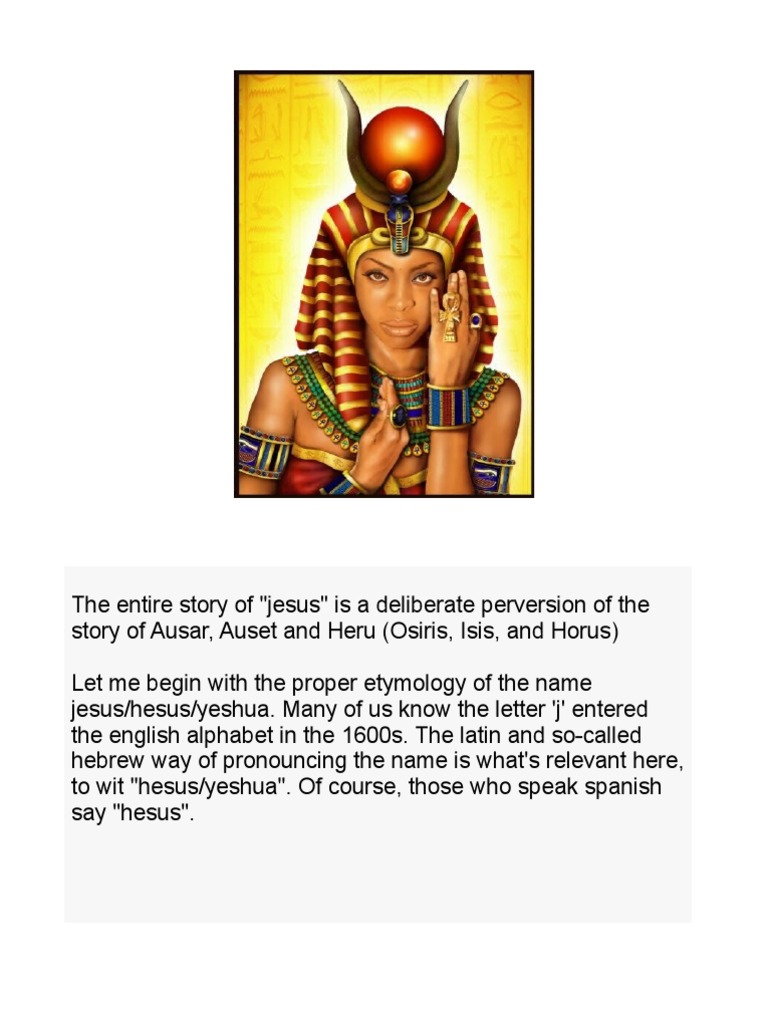 The Entire Story of Jesus Stolen From Kemet Egypt | PDF | Isis | Osiris
