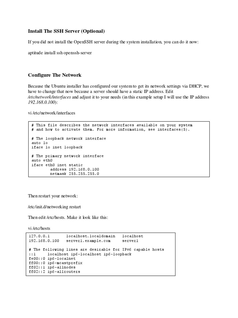 Install The SSH Server (Optional) | PDF | Ubuntu (Operating System) | Gmail