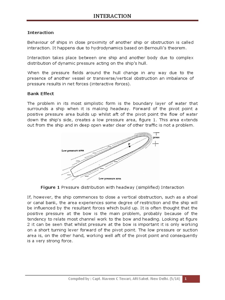 Ship Handling - Interaction | PDF | Ships | Force