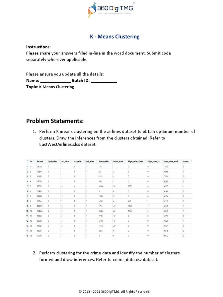7 K-Means Clustering | PDF | Cluster Analysis | Mathematical Optimization