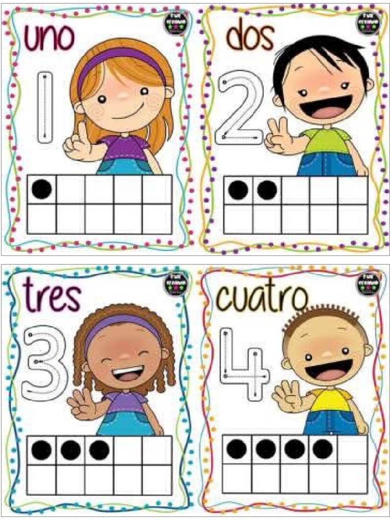 Tarjetas Numeros 1-10 | PDF