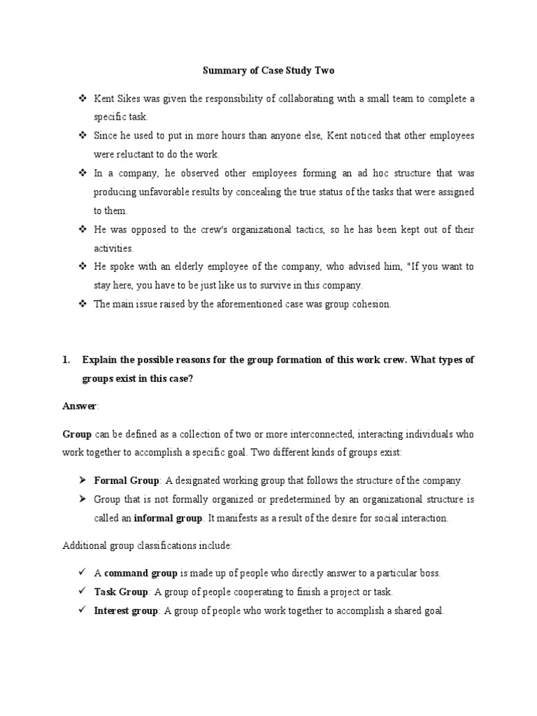 Case Study II | Download Free PDF | Psychological Concepts | Psychology