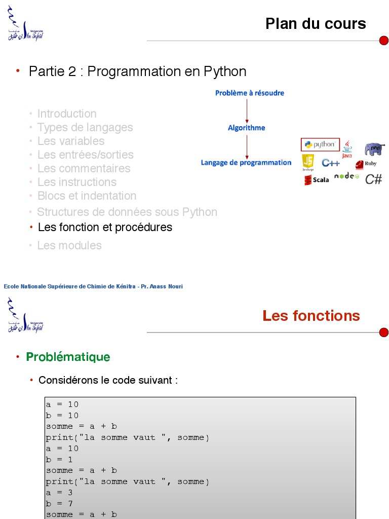 Python 4 | Télécharger gratuitement PDF | Python (Langage de programmation) | Structure de contrôle