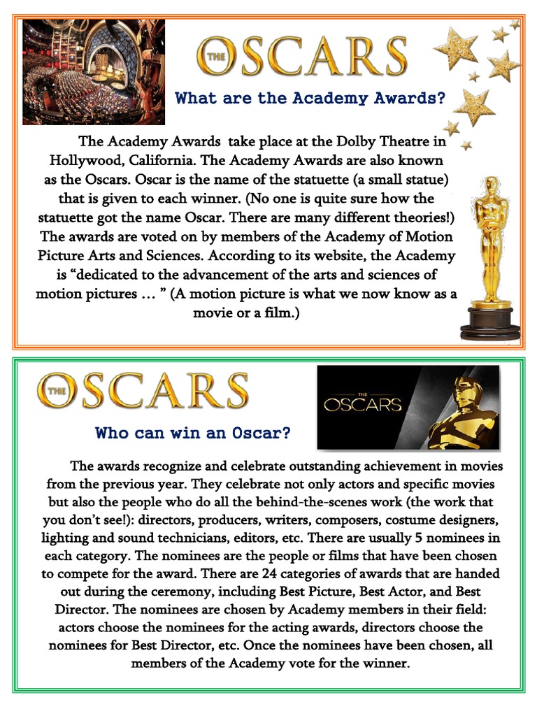 What Are The Academy Awards? | PDF | Academy Awards | Academy Of Motion ...