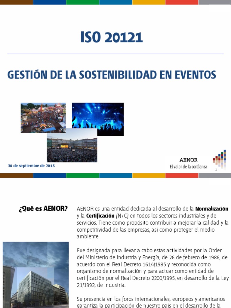1386 Aenor. Sostenibilidad de Eventos. Iso | PDF | Business | Economias