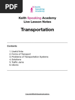 Transport - Lesson Notes | PDF | Train | Rapid Transit