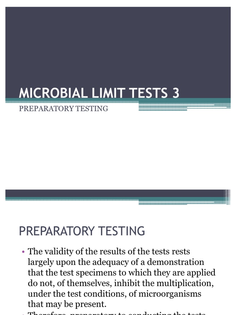 Microbial Limit Tests 3 | PDF | Growth Medium | Microbiology