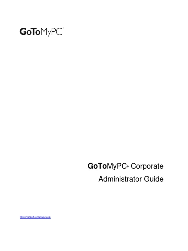 Gotomypc Corporate Admin Guide | PDF | Radius | Password