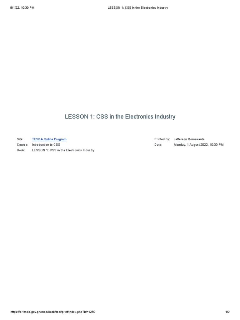 CSS Overview in Electronics Industry | PDF | Icon (Computing) | Electronics