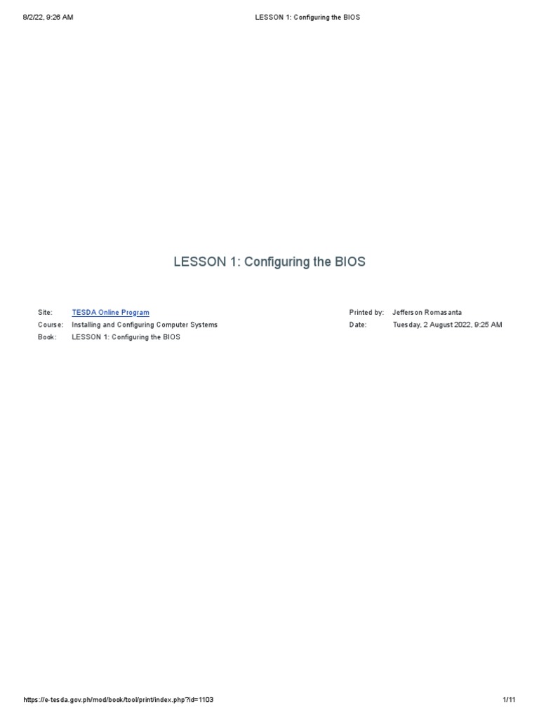 Configuring BIOS for Boot Devices | PDF | Bios | Booting