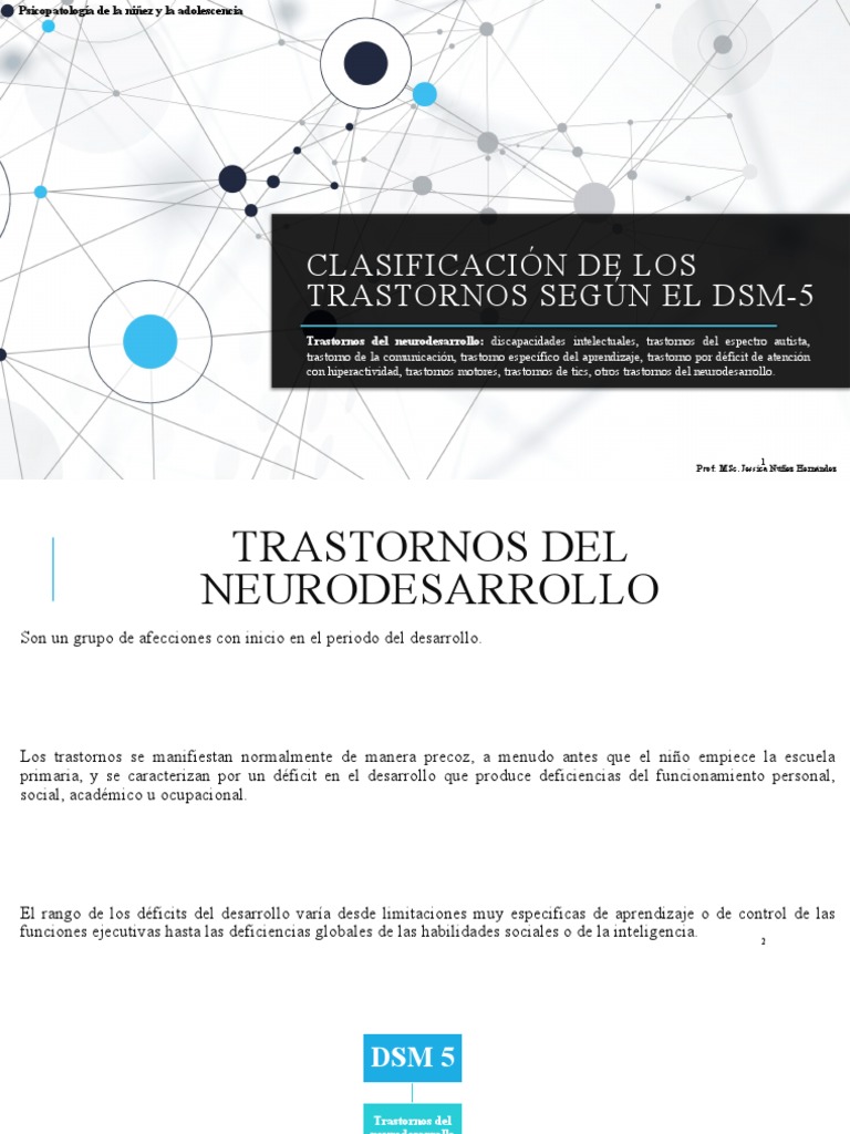Psicopatología infantil y adolescente: clasificación de los trastornos del neurodesarrollo según ...