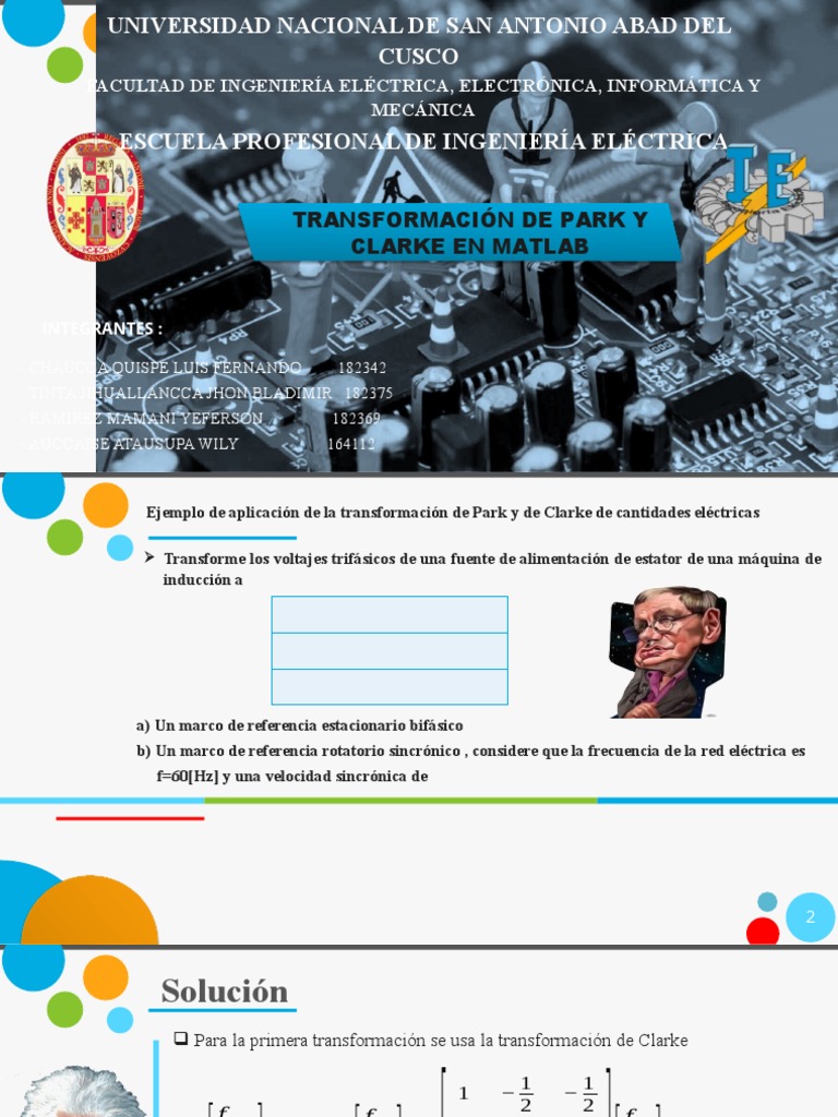 Transformación de Park y Clarke en Matlab | PDF | Ingenieria Eléctrica ...