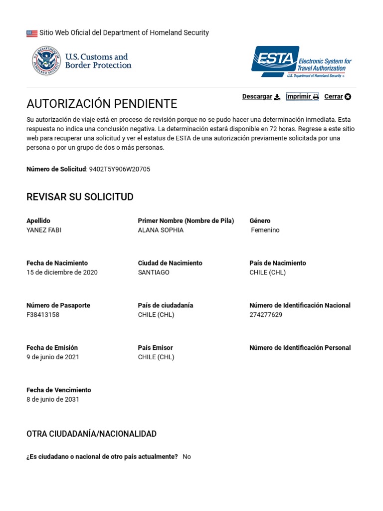 Official ESTA Application Website, U.S. Customs and Border Protection ...