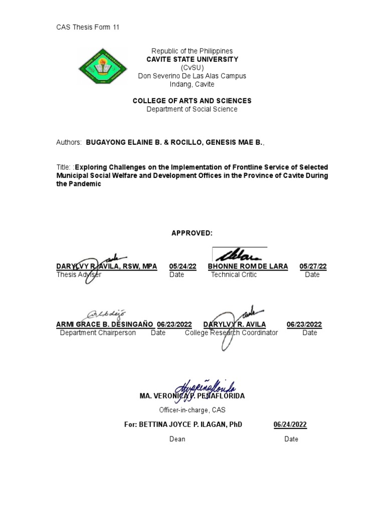 Ma. Veronica P. Pe Aflorida: Officer-In-Charge, CAS | PDF