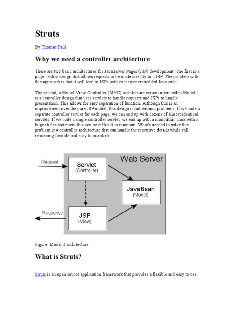 Struts: Why We Need A Controller Architecture | PDF | Java Server Pages | Html Element