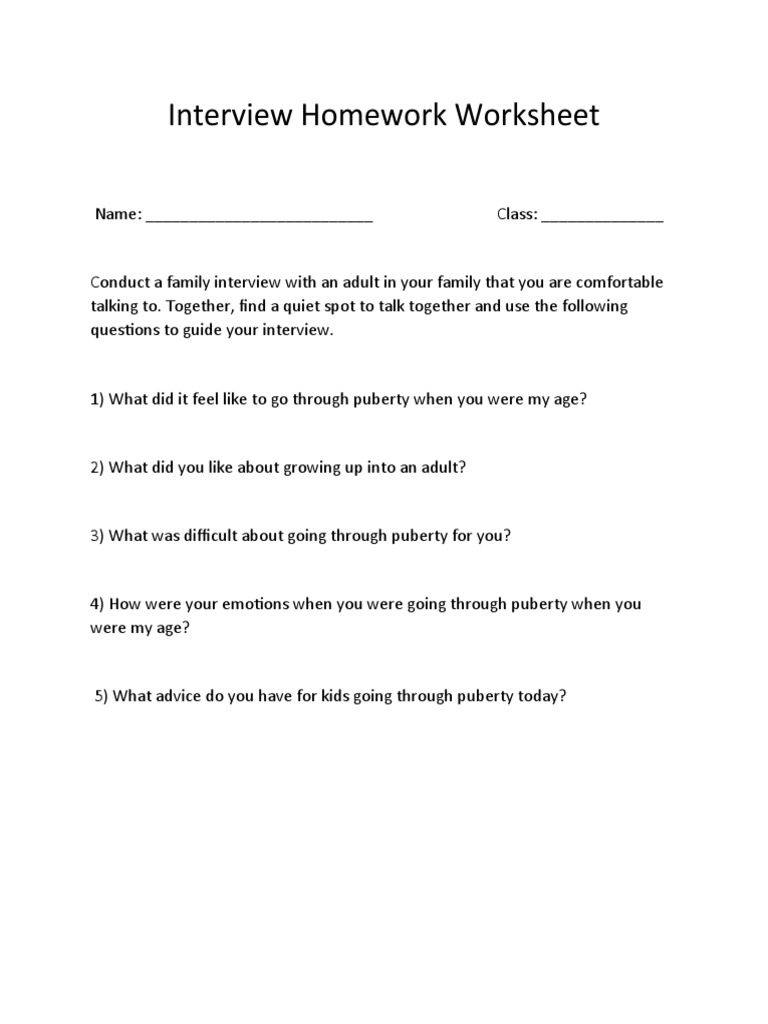 Puberty Worksheet | PDF | Career & Growth