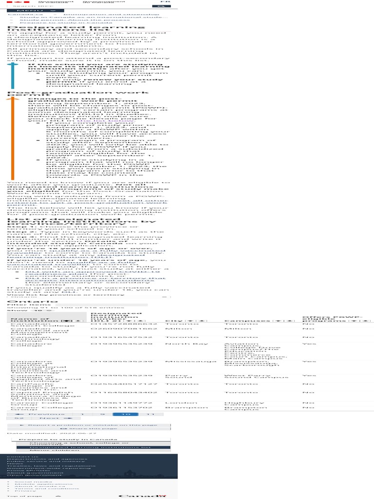Designated Learning Institutions List - Canada - Ca | PDF | Toronto ...