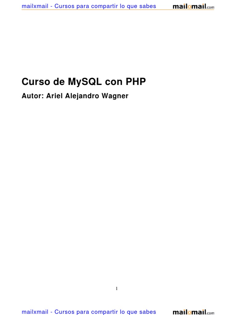 Mysql PHP | PDF | SQL | Interfaz de línea de comando