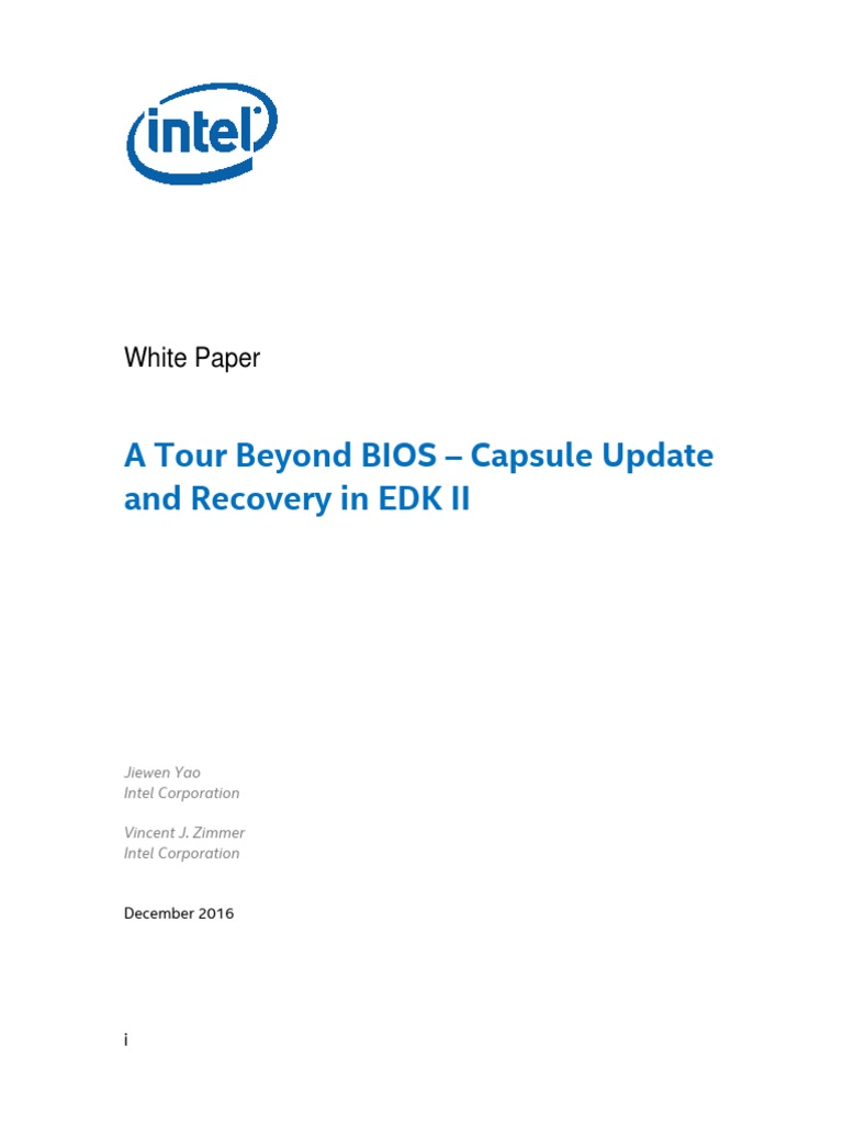 A Tour Beyond BIOS Capsule Update and Recovery in EDK II | PDF | Bios | Booting