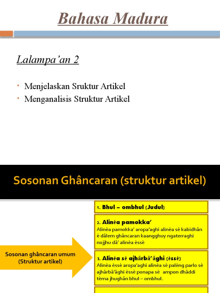 Menjelaskan Struktur Artikel... | PDF