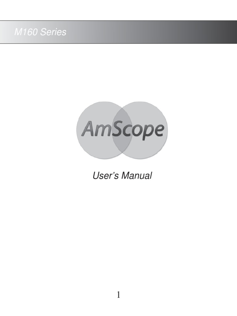 AmScope M160 Series User Manual | PDF | Aperture | Manufactured Goods