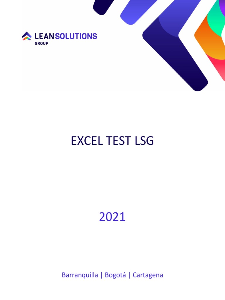 Excel Test - LSG - 2022 | PDF | Microsoft Excel | Spreadsheet