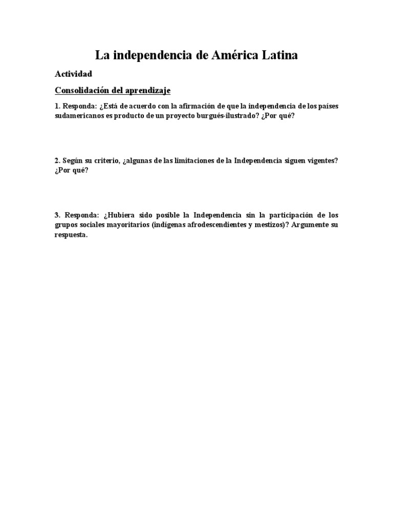 La Independencia de América Latina | PDF
