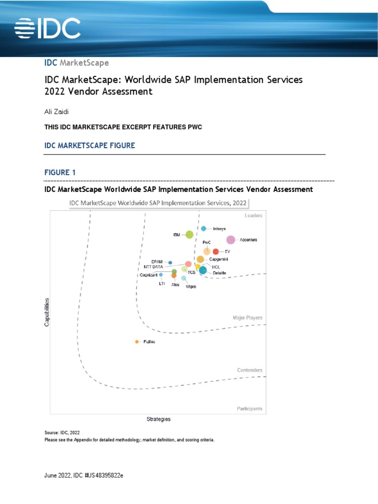 Idc Marketscape: Worldwide Sap Implementation Services 2022 Vendor Assessment | PDF ...