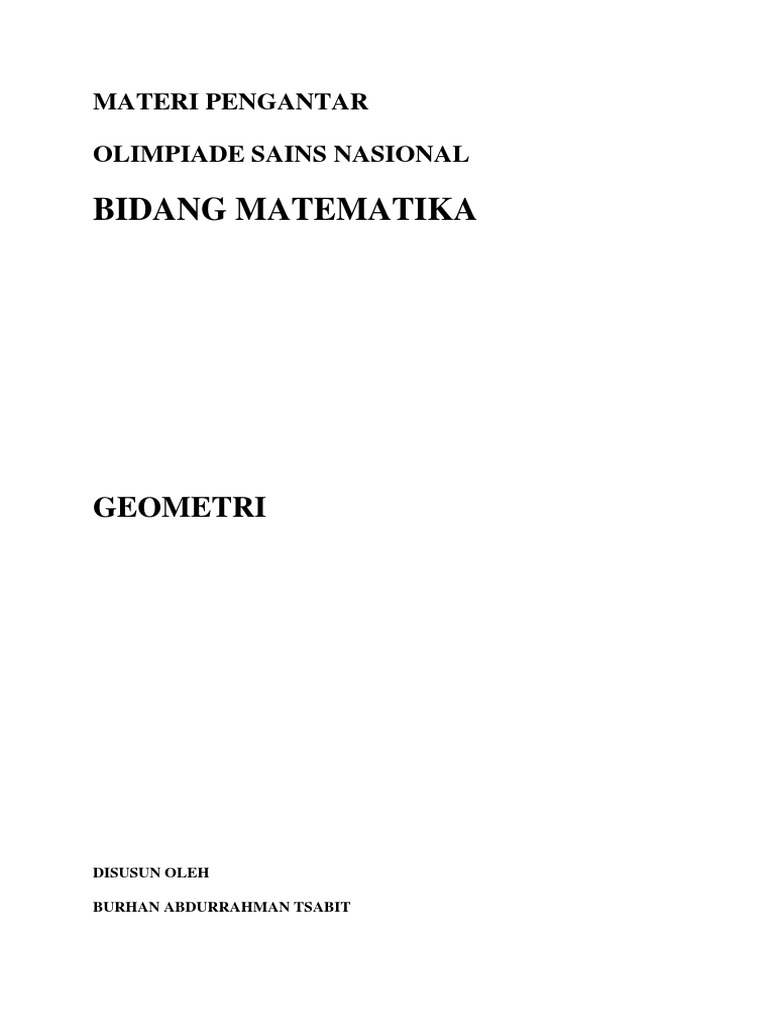 Geometri Konsep Dasar Dan Teorema Penting Pdf