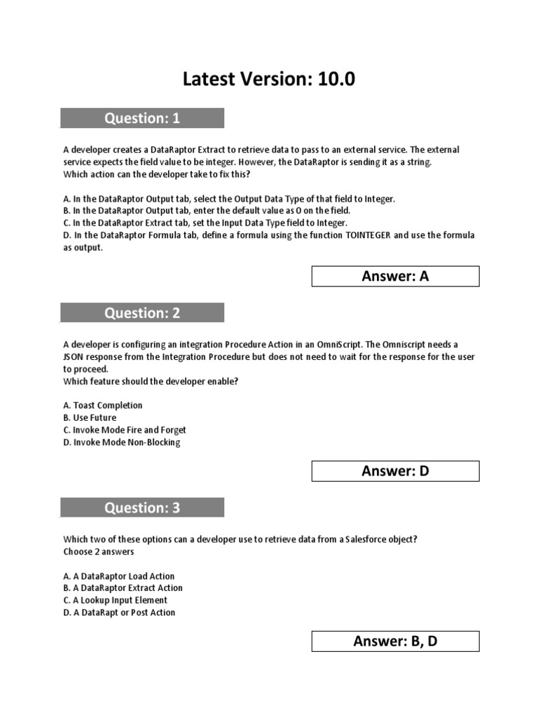 Salesforce OMNISTUDIO-DeVELOPER PDF Free Download Training Kit | PDF | Business | Computers