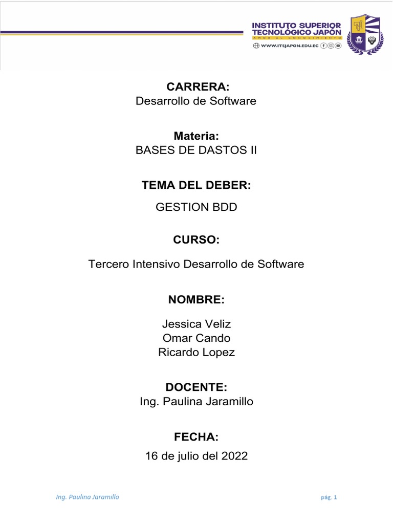 PRACTICA BDD Relacionales | PDF | Gestión de tecnología de la información | Diseño de software