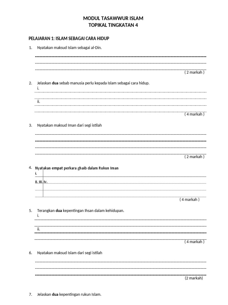 Modul Relief Ti Topikal Ting. 4 | PDF | Karier & Perkembangan