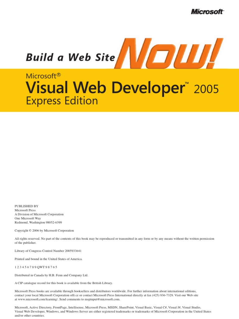 Visual Web Developer 2005 Express Edition Pdf Active Server Pages