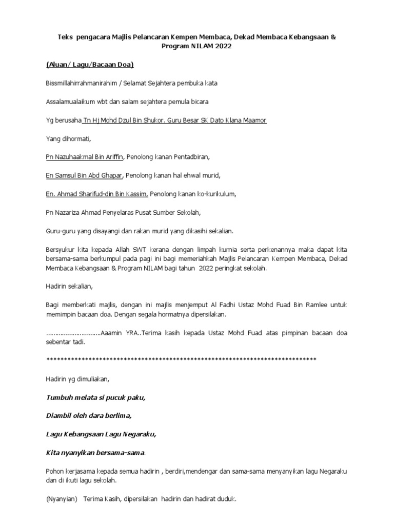 Kempen Galakan Membaca Dekad Membaca Dan Nilam | PDF