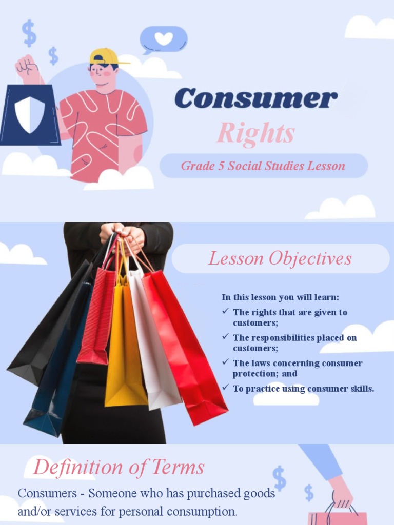 Grade 5 Consumer Rights Lesson | PDF | Goods | Prices