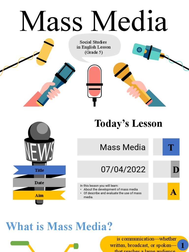 Social Studies in English Lesson (Grade 5) | PDF | Mass Media ...