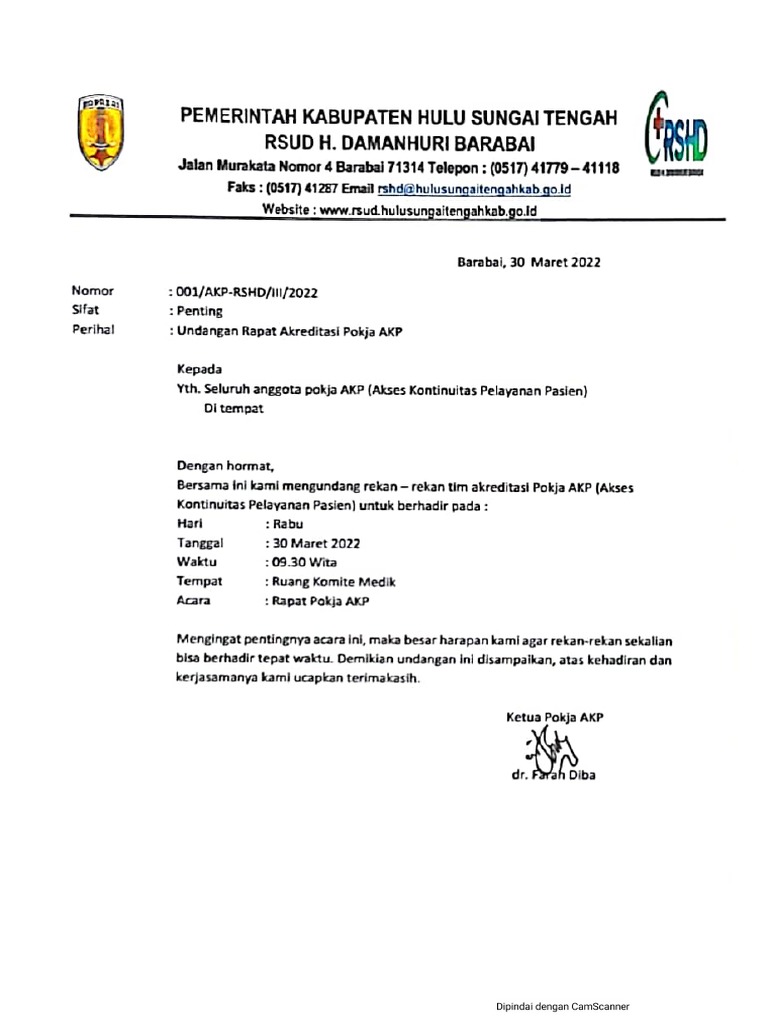 Undangan Pokja AKP 1 | PDF