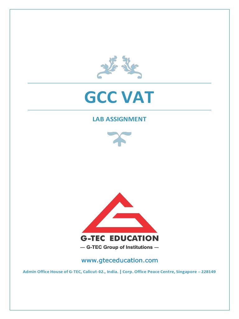 GCC Vat: Lab Assignment | PDF | United Arab Emirates | Value Added Tax